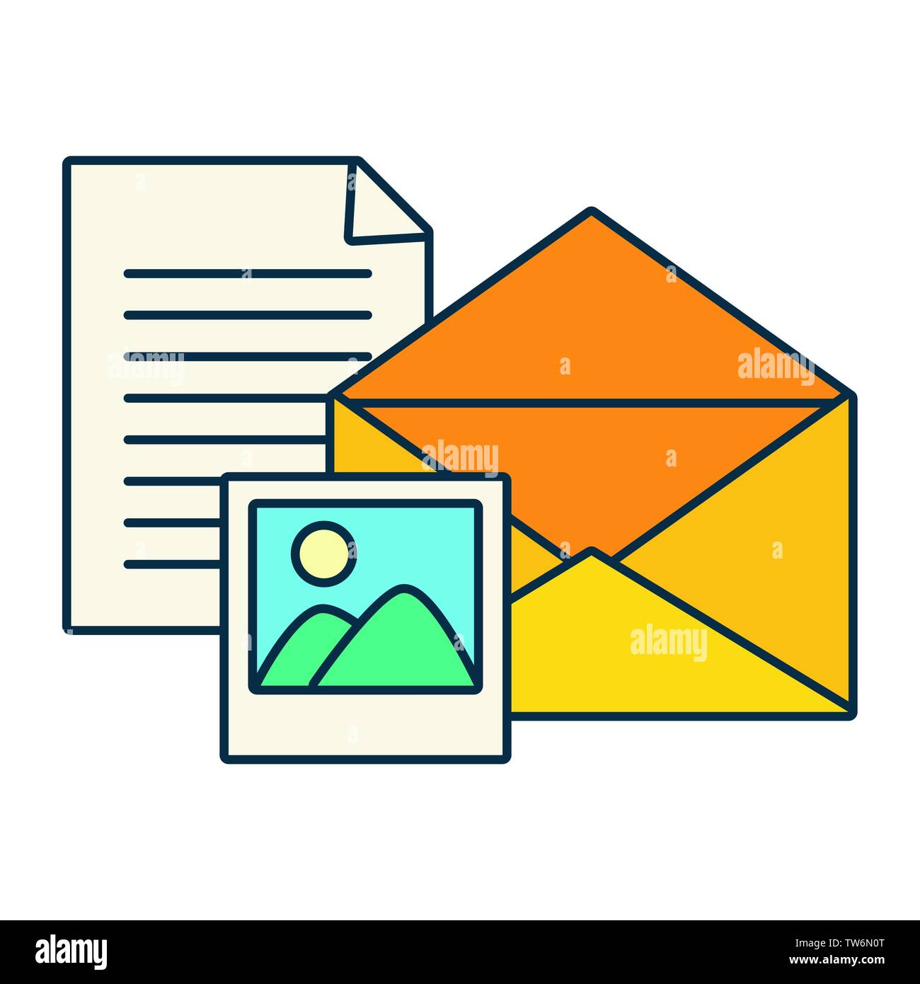 envelope message photo send email Stock Vector Image & Art - Alamy
