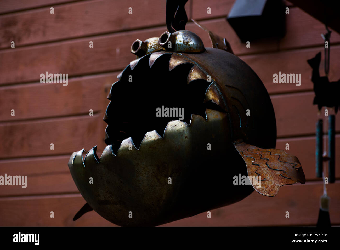 Bronze Alaskan Fish Artwork Stock Photo - Alamy