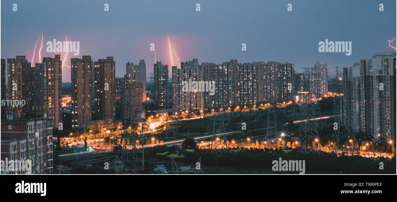 Beijing Water Bridge Night Scene Stock Photo - Alamy