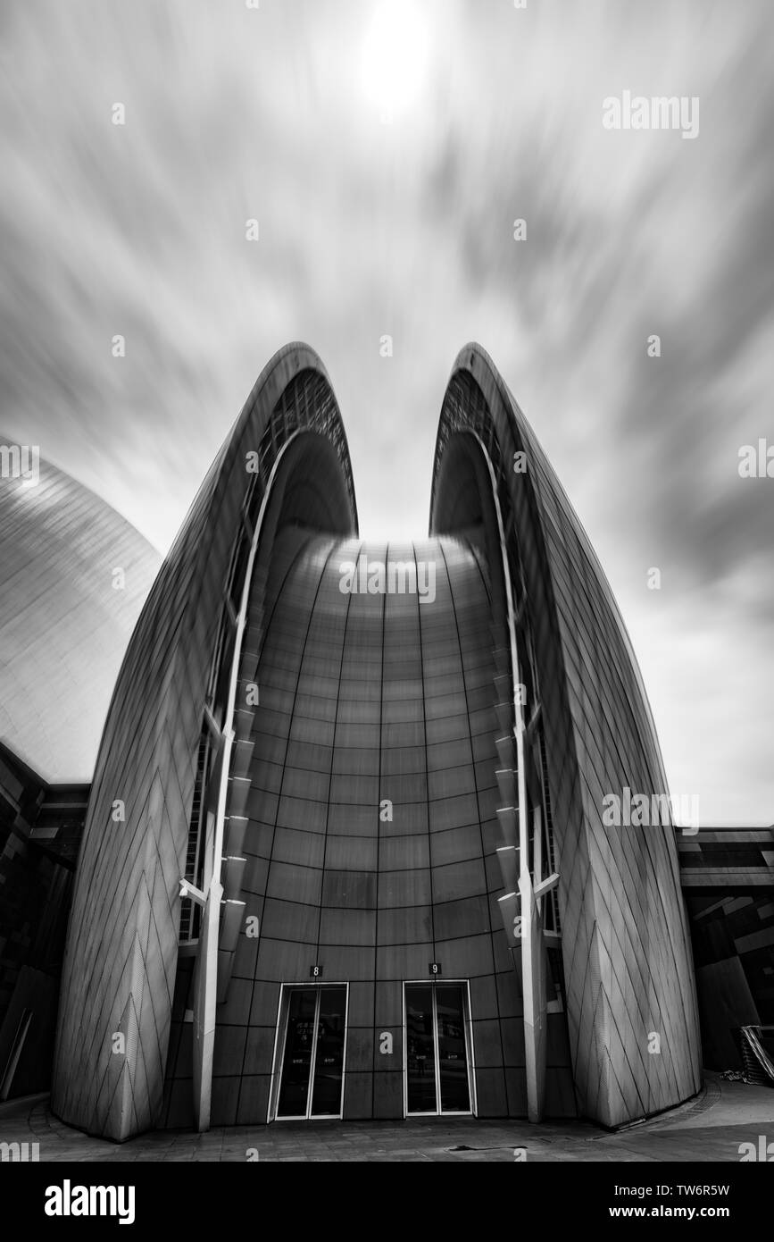 Parts, architecture, black and white at the Sun Moon Bay Opera House ...