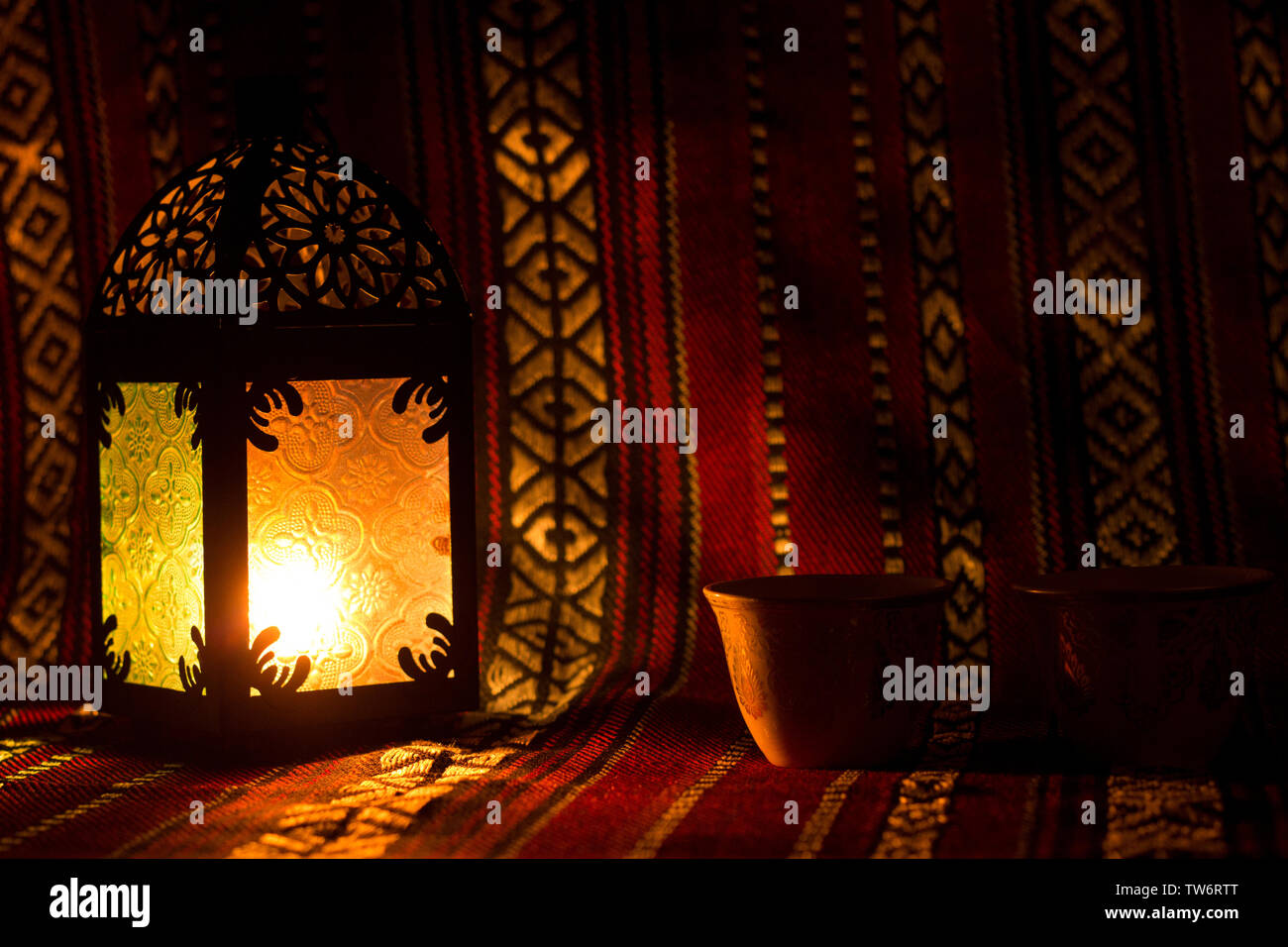 arabian majlis tent desert safari holiday series Stock Photo - Alamy