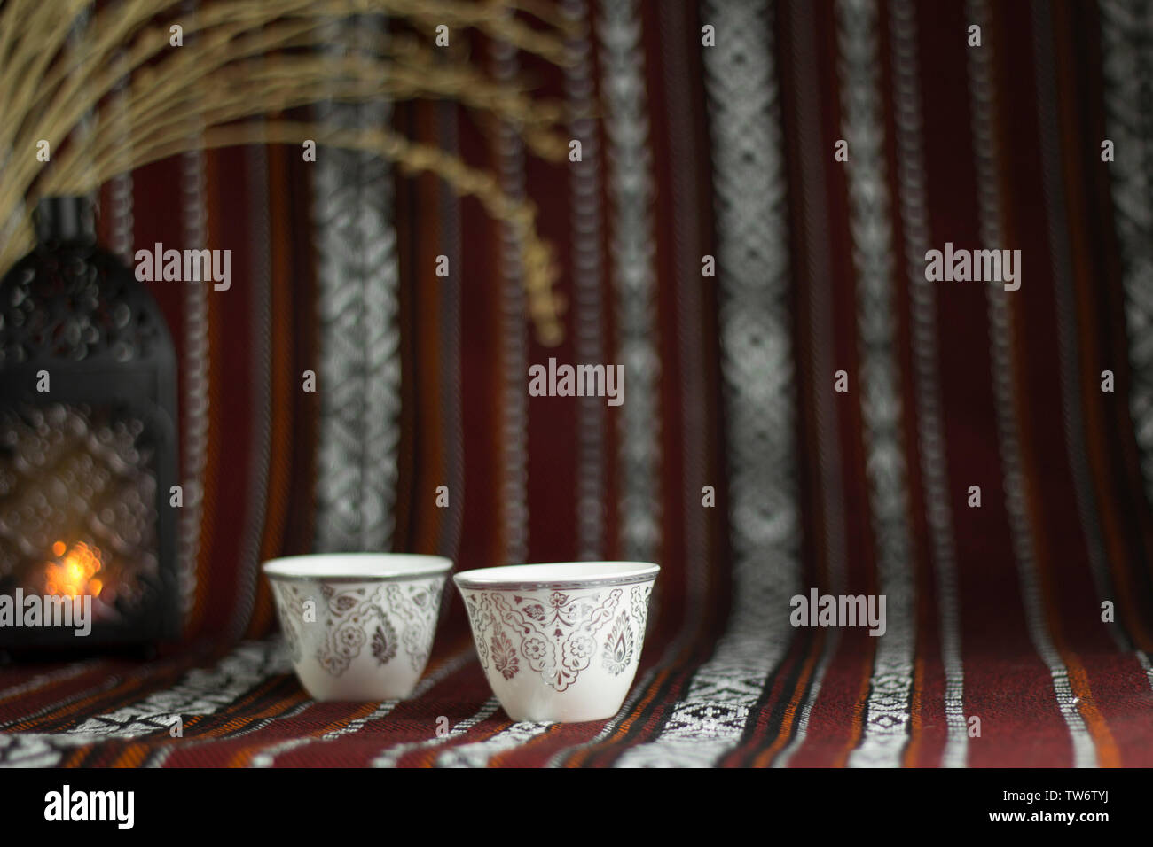 arabian majlis tent desert safari holiday series Stock Photo - Alamy
