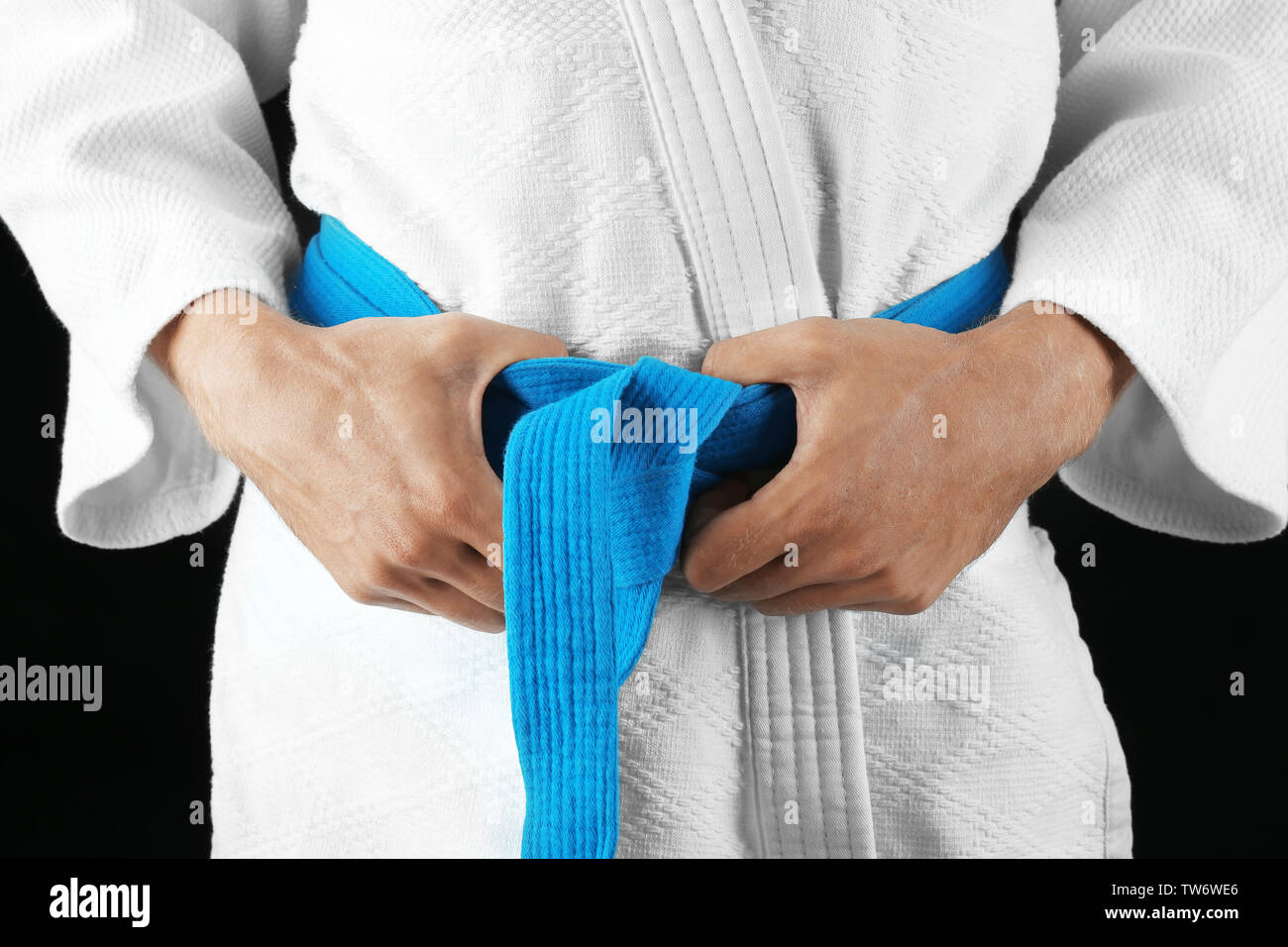 Closeup man hands training karate hi-res stock photography and images ...