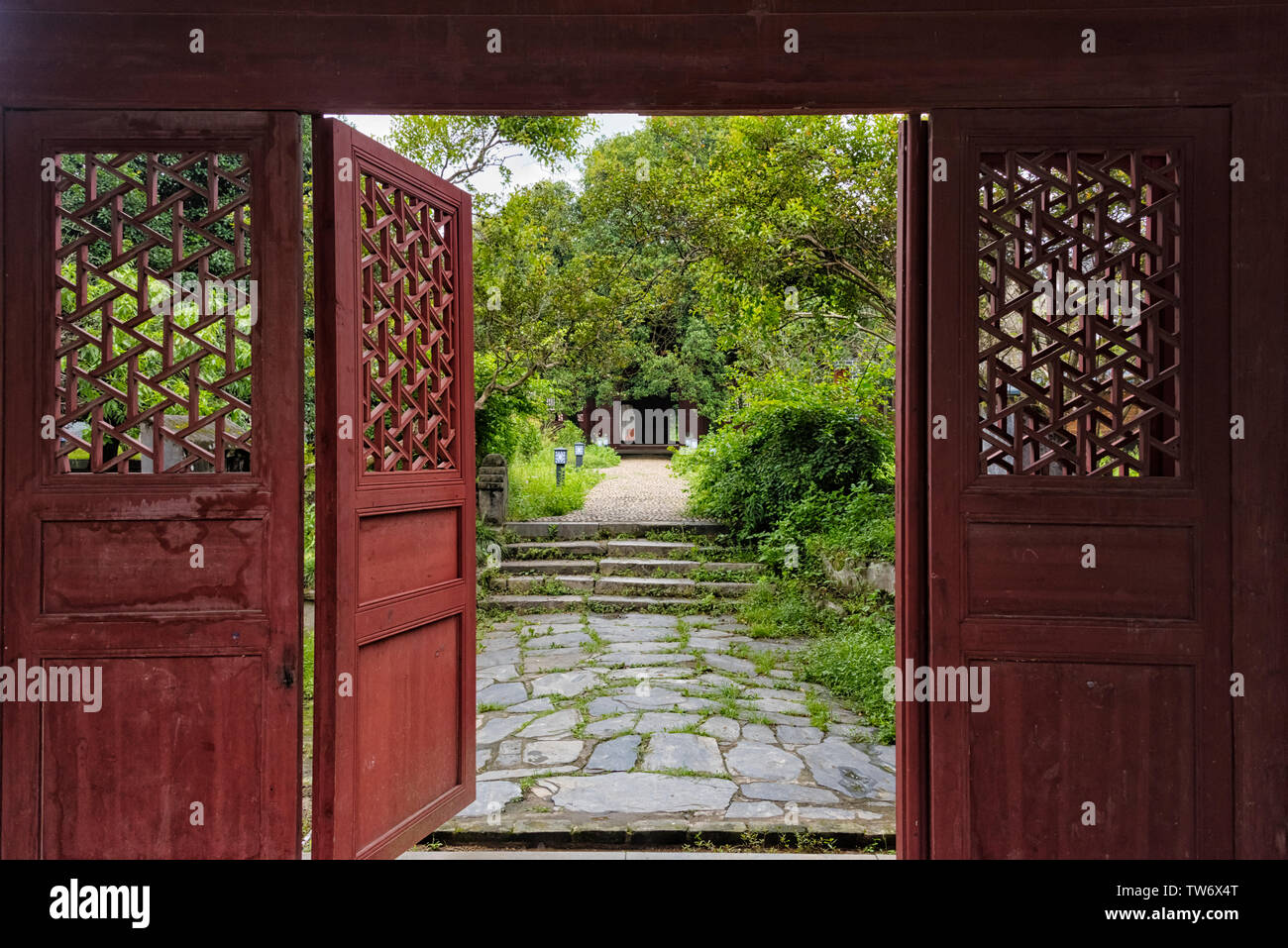 Ancient building of an academy, Danzhou, Sanjiang, Guangxi Province ...