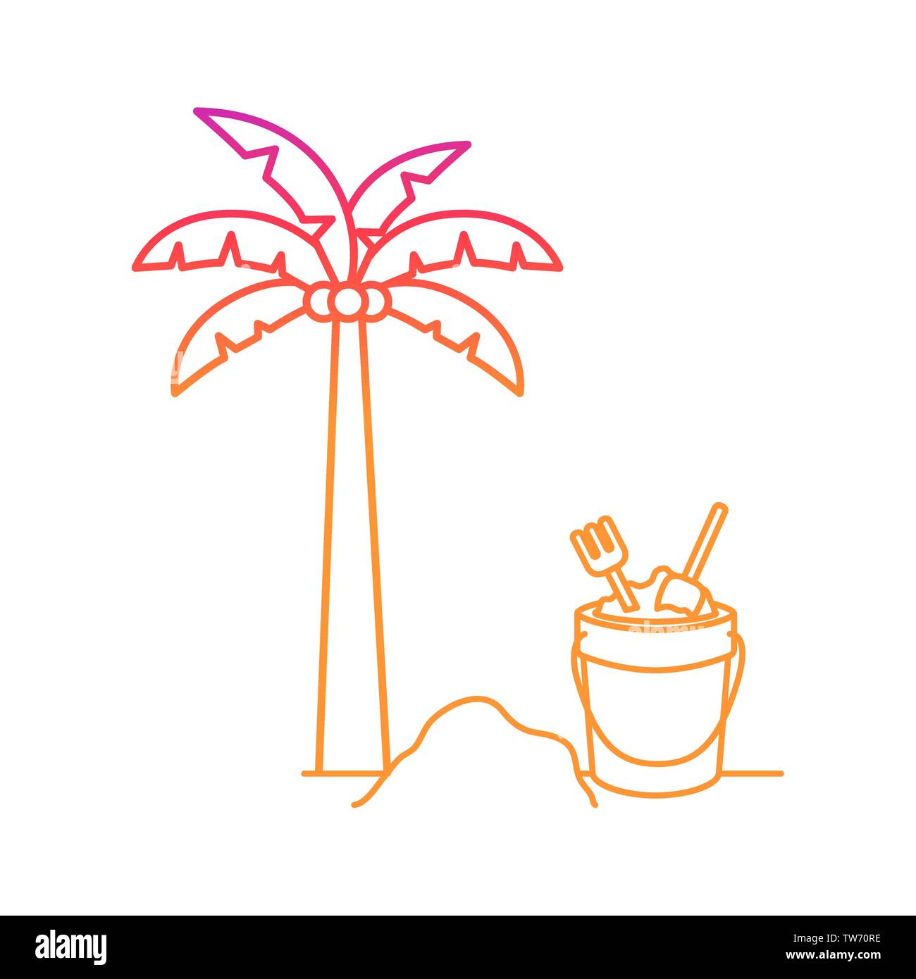 Beach children playing bucket Cut Out Stock Images & Pictures - Alamy