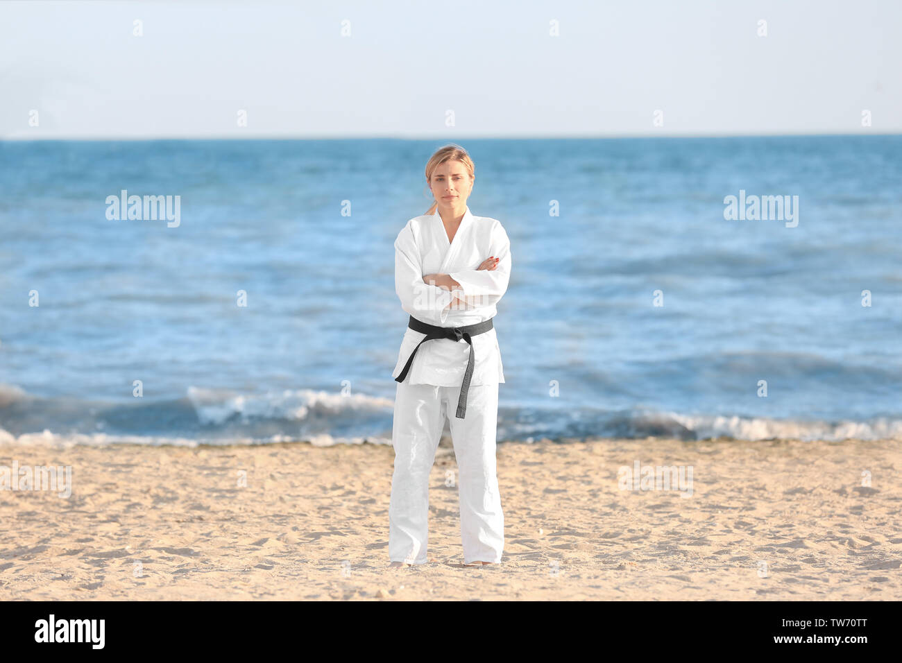 Professional female karate fighter hi-res stock photography and images ...
