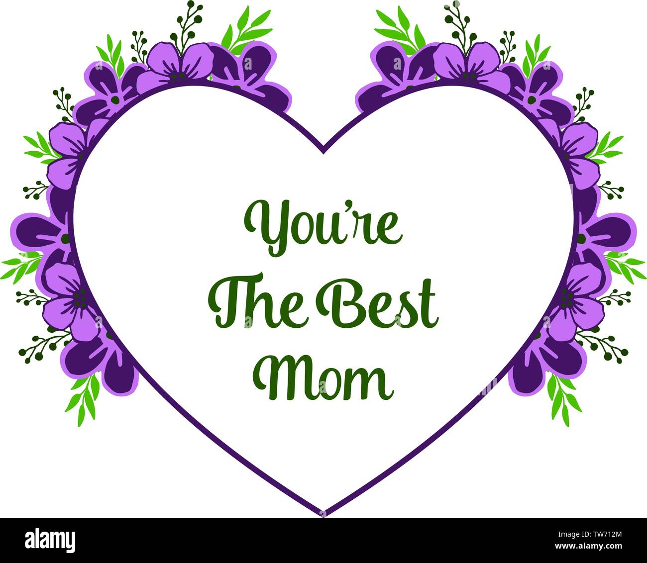 Vector illustration various beauty purple flower frame with banner of ...