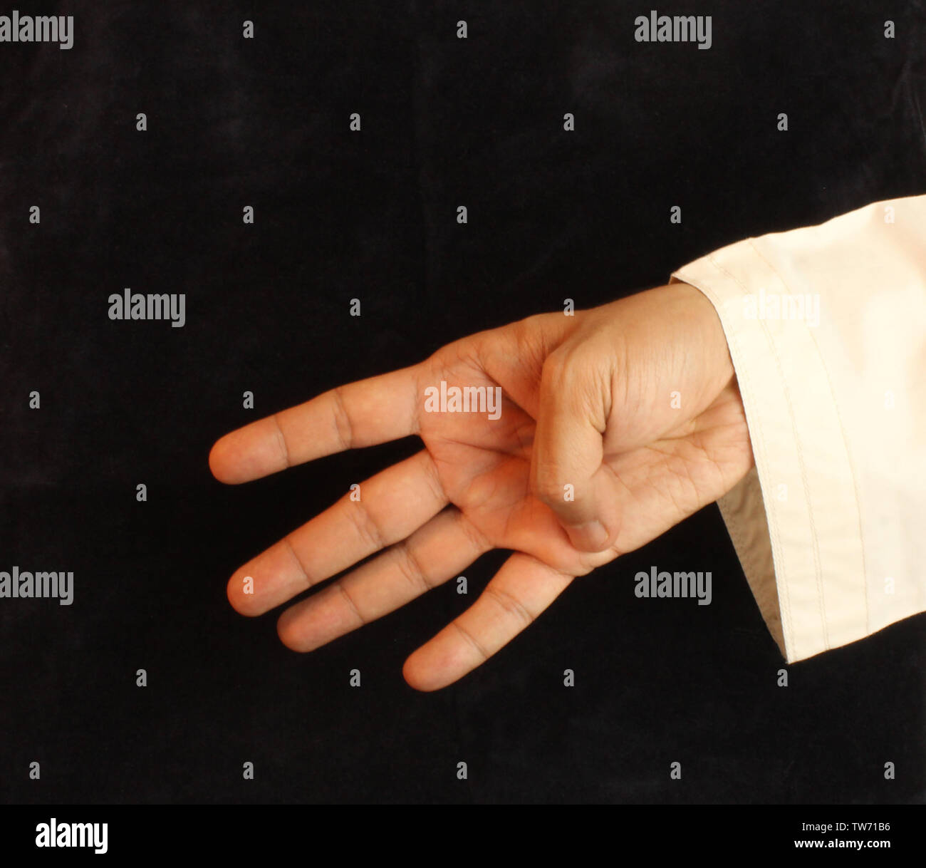 Arab Man wearing kandura Hand gesture series Stock Photo - Alamy