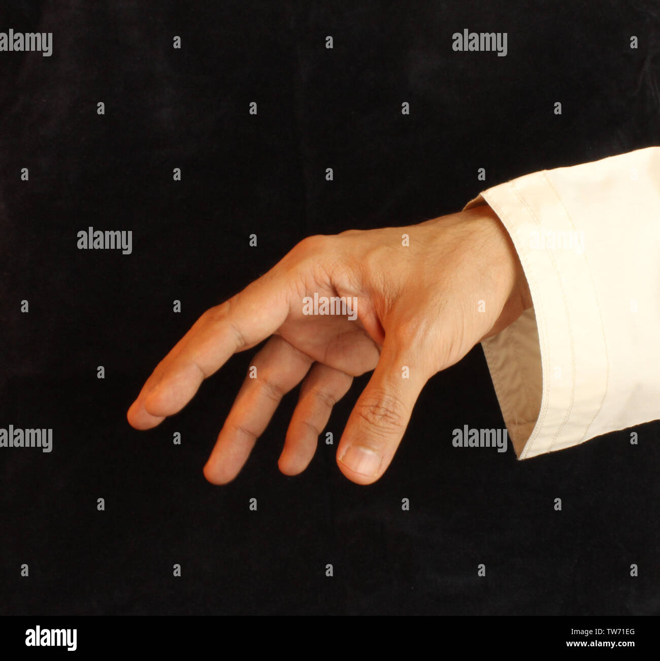 Arab Man wearing kandura Hand gesture series Stock Photo - Alamy