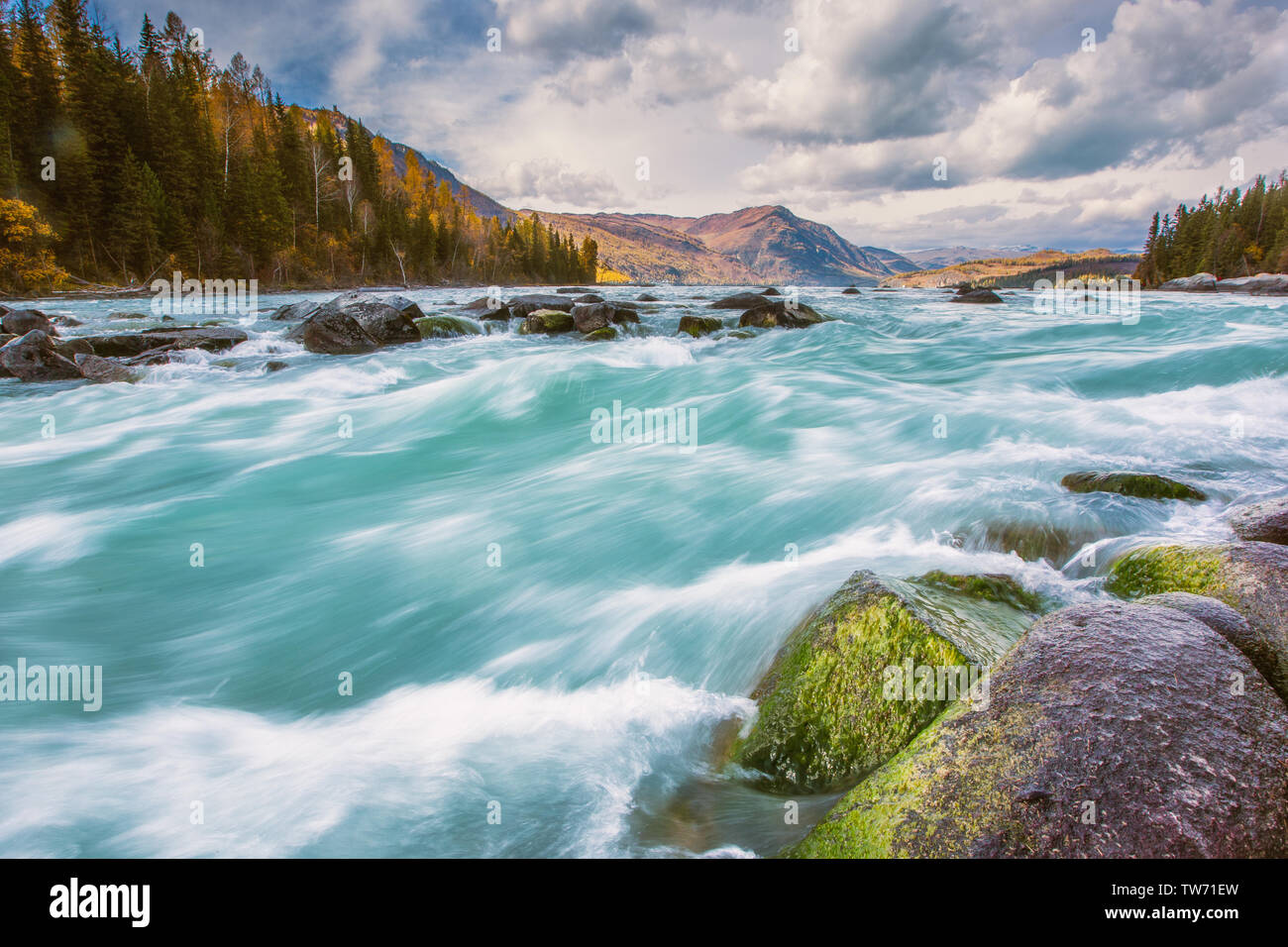 Autumn scenery of Kokoto Sea, Xinjiang Stock Photo - Alamy