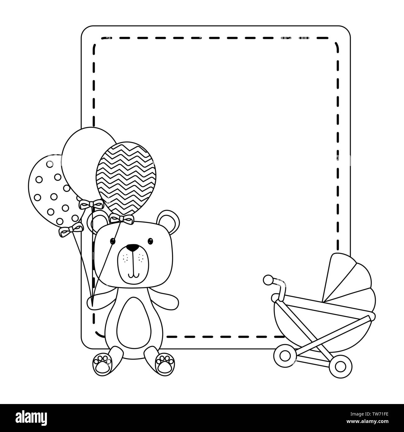Baby Border Clipart Black And White