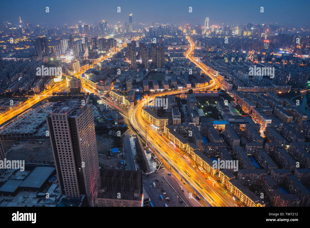 Night Scenery of Shenyang City Stock Photo - Alamy