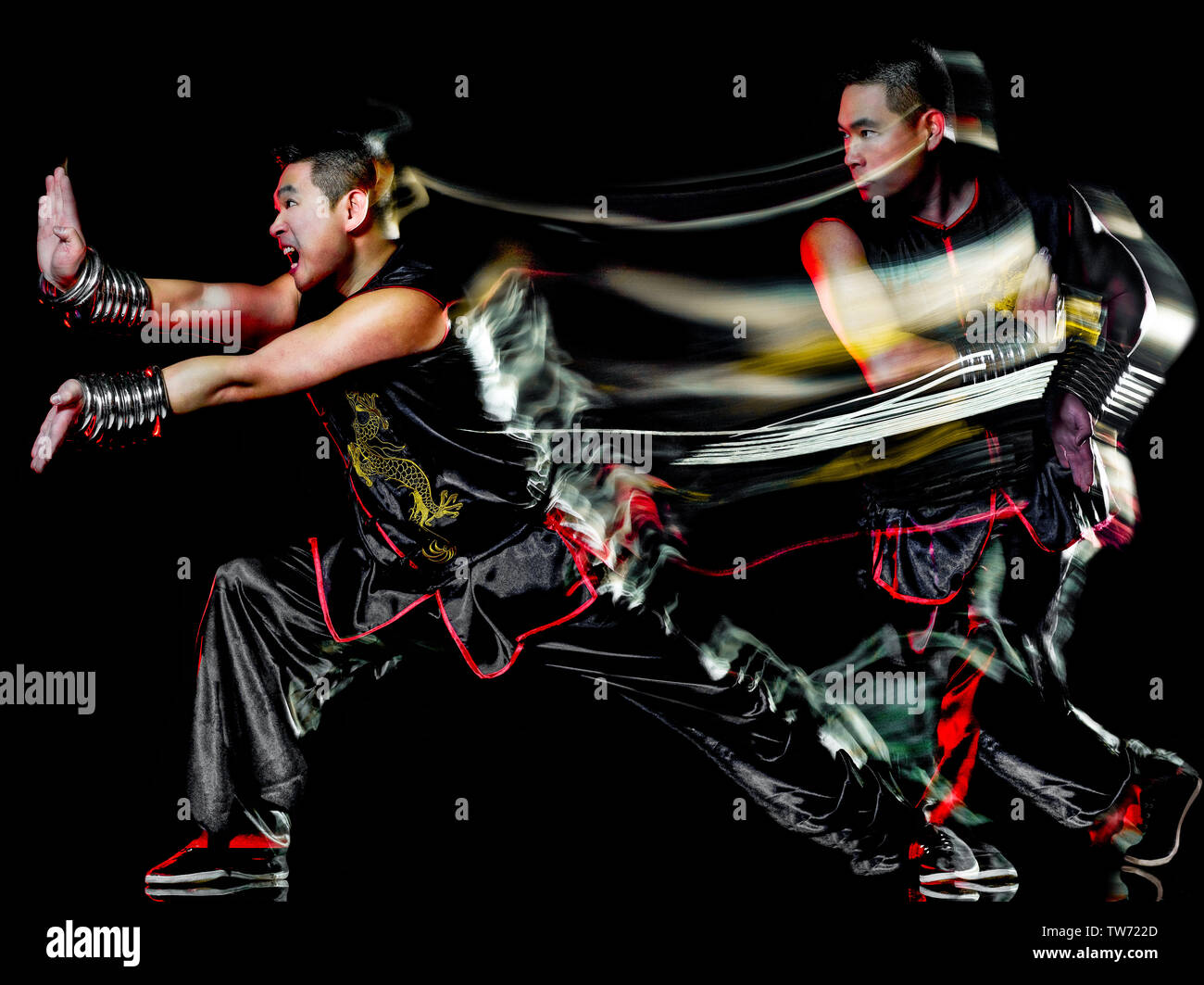 wushu chinese boxing kung fu Hung Gar fighter isolated man isolated on ...