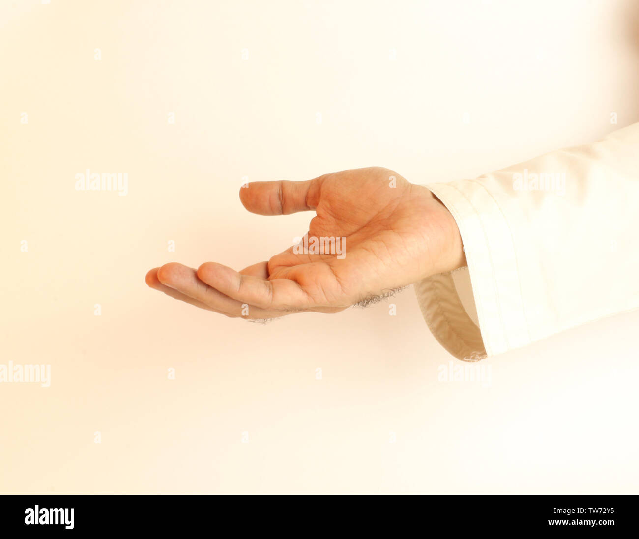 Arab Man wearing kandura Hand gesture series Stock Photo - Alamy