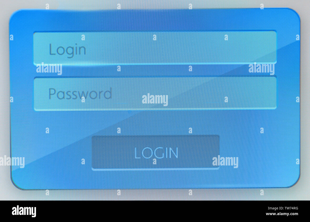 Login and password on monitor screen Stock Photo - Alamy