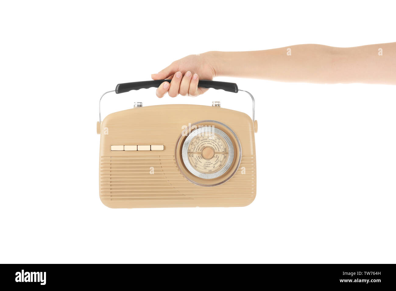 Holding radio Cut Out Stock Images & Pictures - Alamy