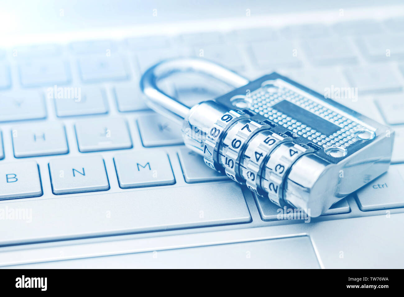 Lock on Laptop Keyboard — — Internet Security Concept Stock Photo - Alamy