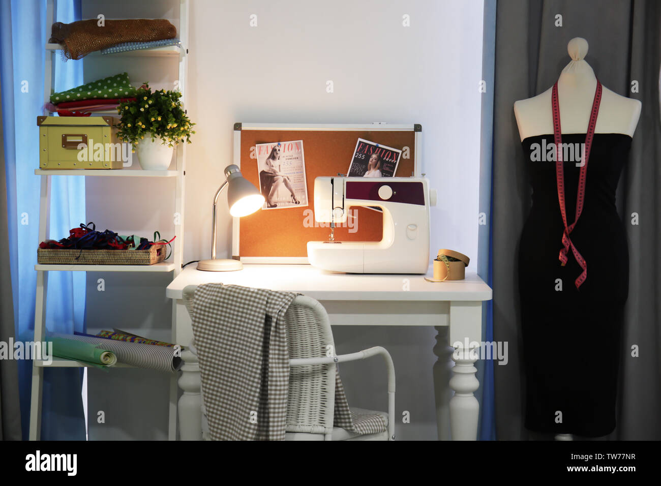 Design of tailor's workshop Stock Photo - Alamy