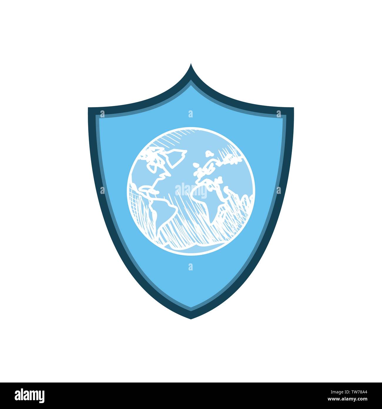 frame with planet earth icon Stock Vector Image & Art - Alamy