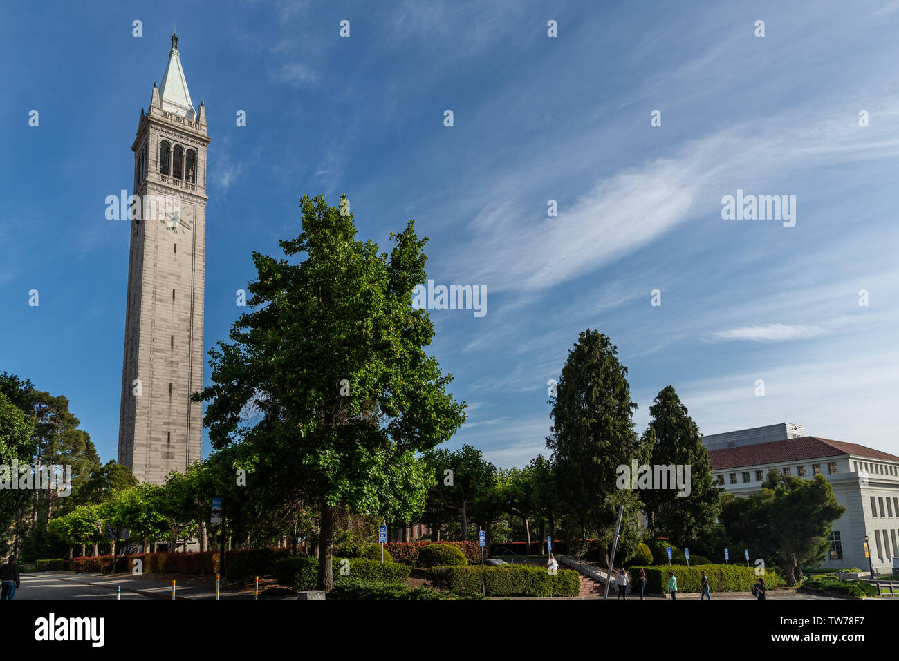The Sather Tower, a bell tower in the campus of University of ...