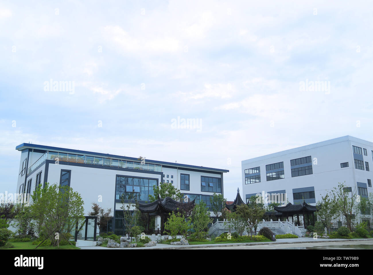 Chinese office building Stock Photo - Alamy
