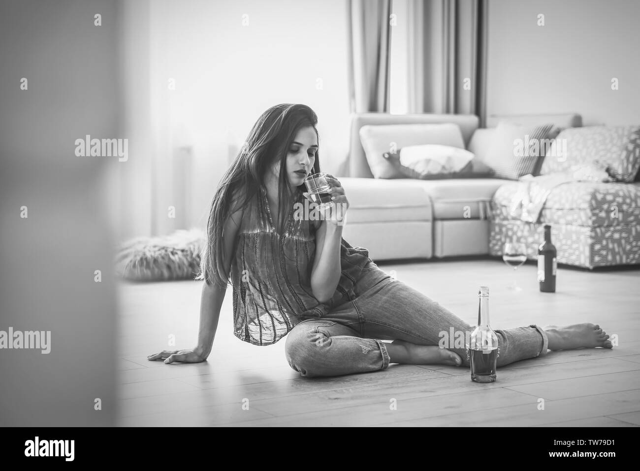 Chronic alcoholic Black and White Stock Photos & Images - Alamy