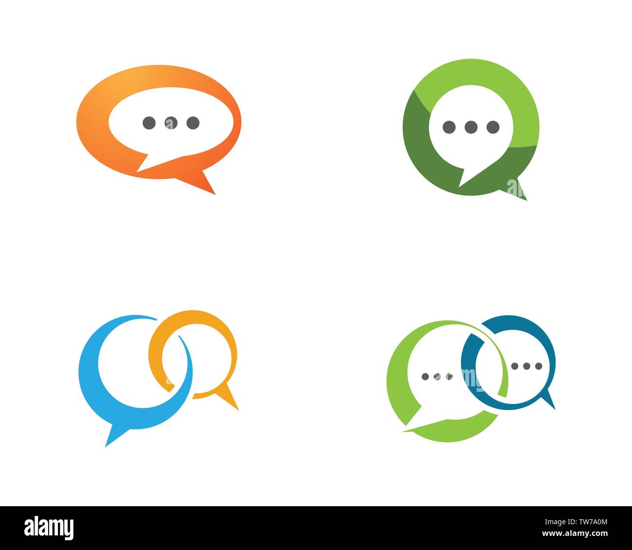 Speech bubble icon Logo template vector illustration Stock Vector Image ...
