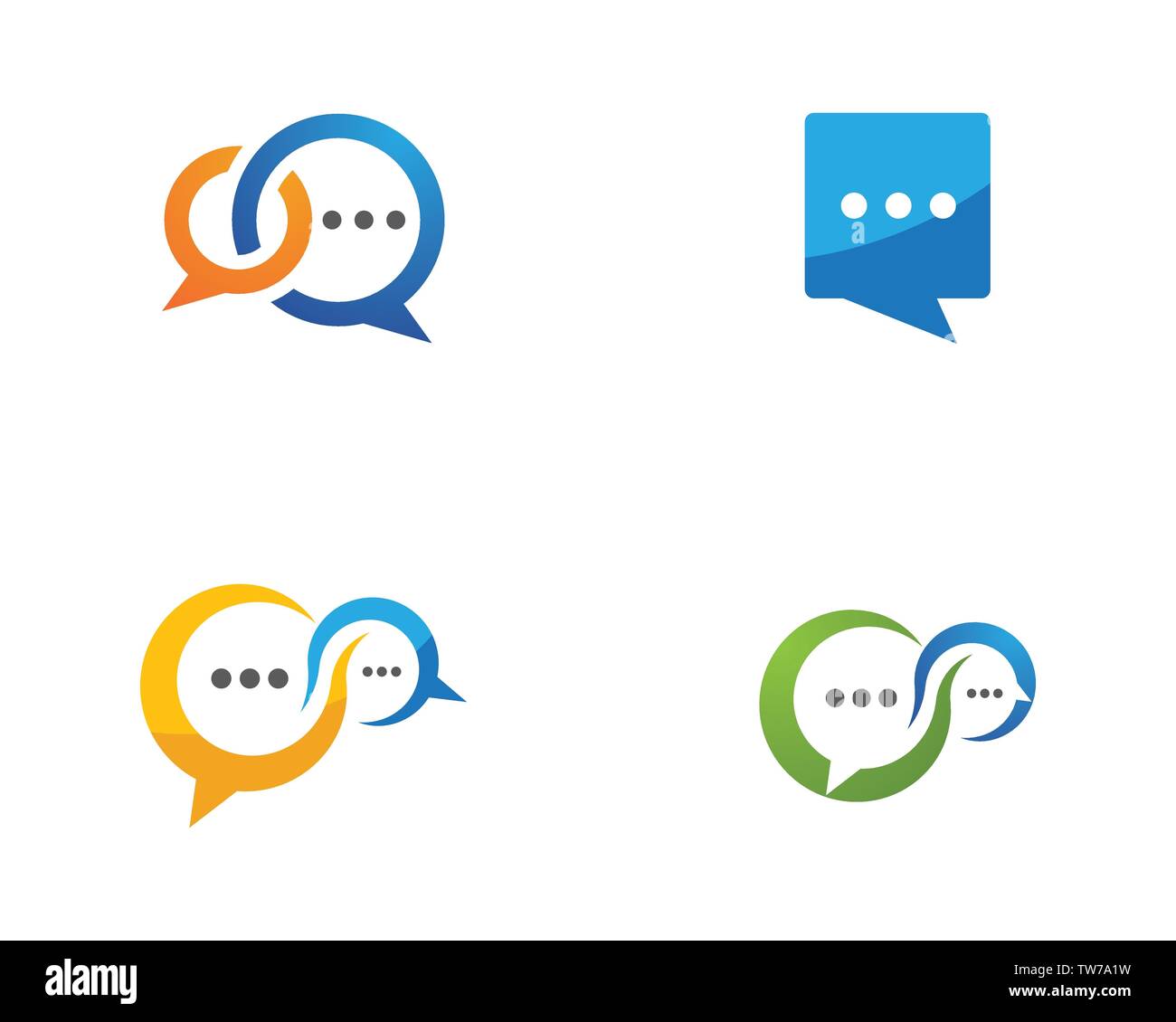 Speech bubble icon Logo template vector illustration Stock Vector Image ...