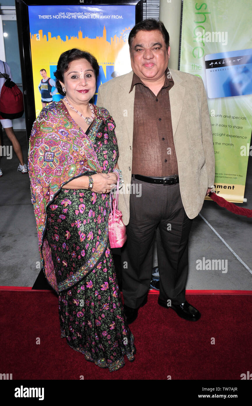LOS ANGELES, CA. March 24, 2008: Harish Patel & wife at the Los Angeles ...