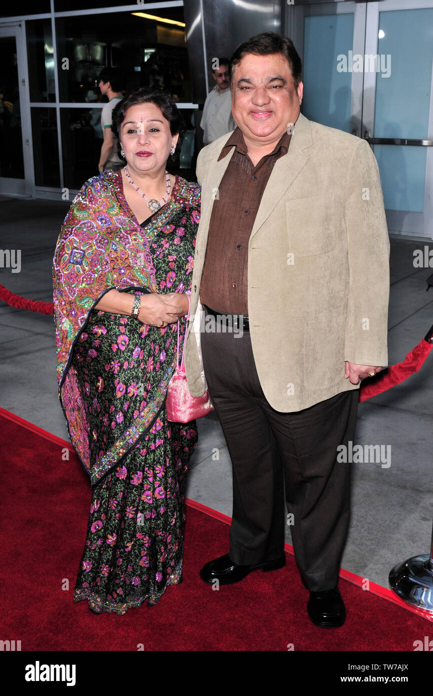 LOS ANGELES, CA. March 24, 2008: Harish Patel & wife at the Los Angeles ...