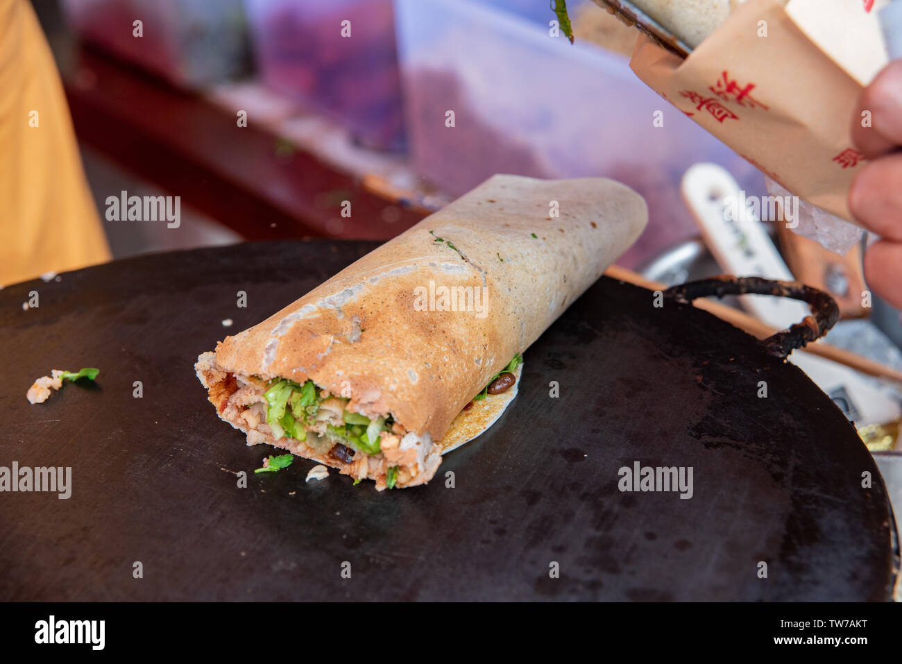 The cooking of delicious soy cakes Stock Photo - Alamy