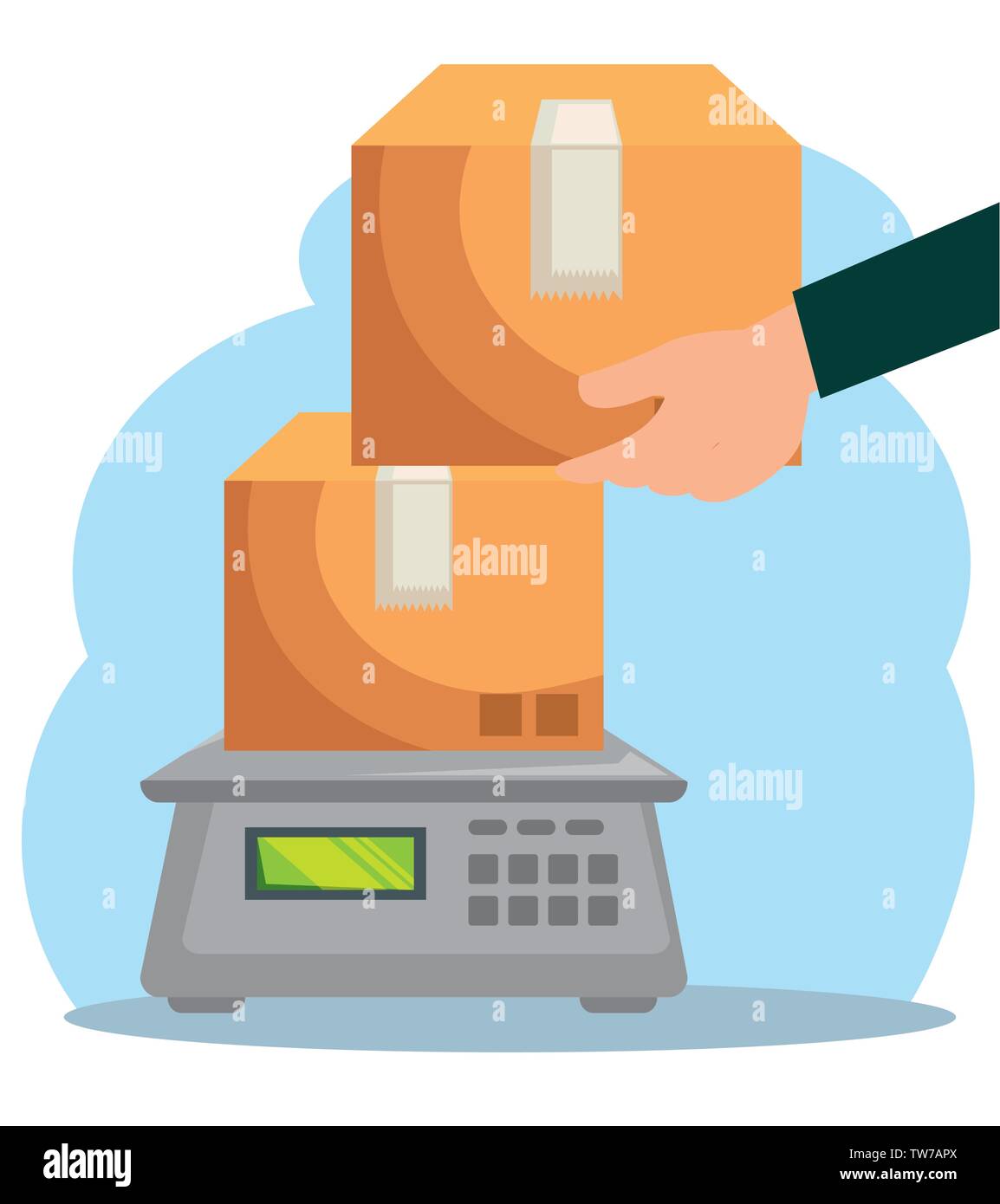 Boxes packages in delivery Cut Out Stock Images & Pictures - Alamy