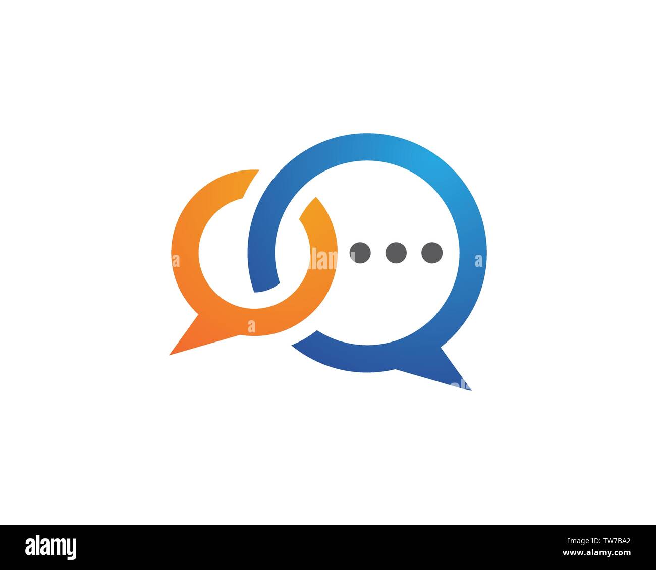 Speech bubble icon Logo template vector illustration Stock Vector Image ...