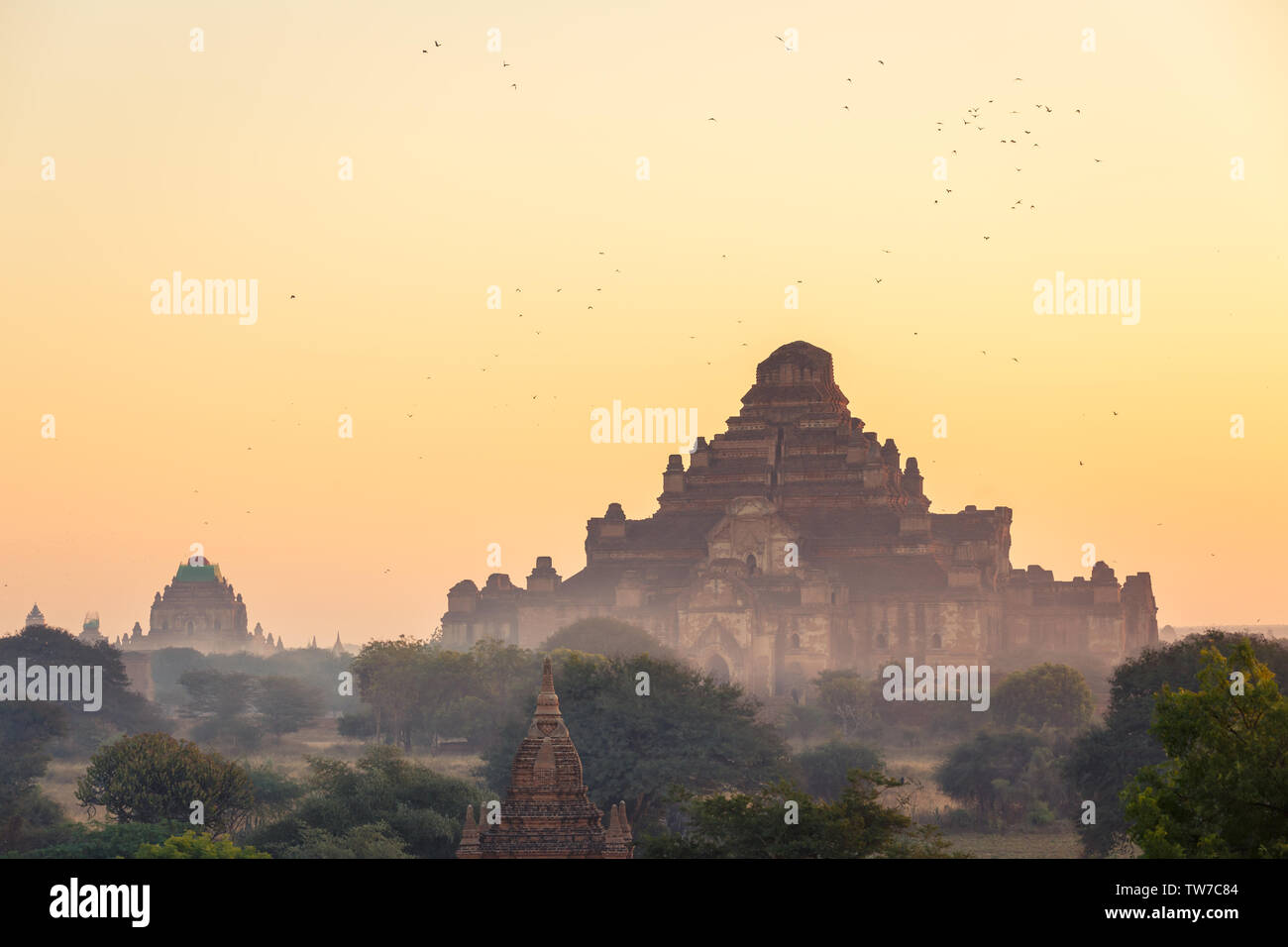 Sunrise in Pugan, Myanmar Stock Photo - Alamy