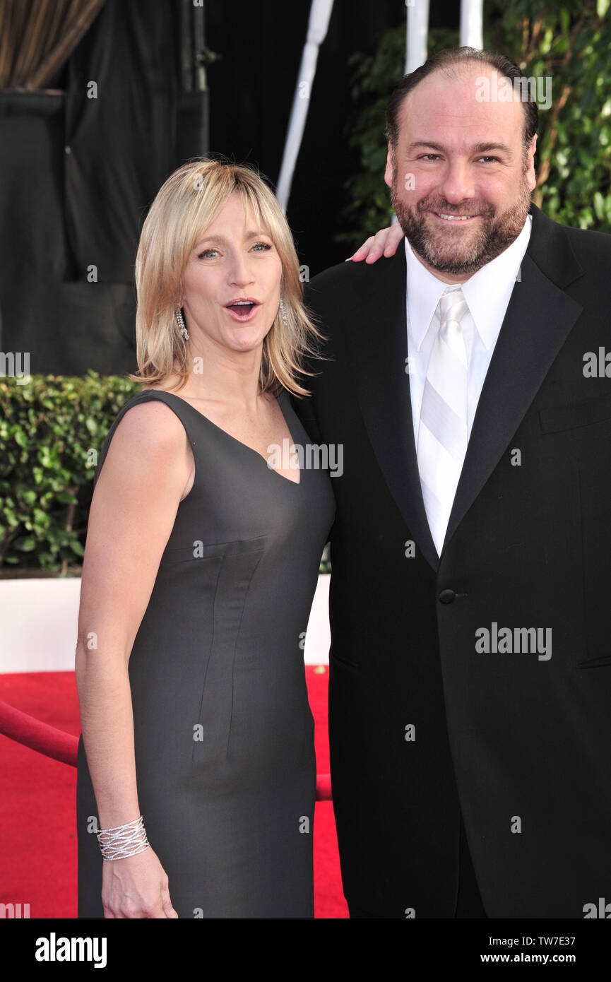 LOS ANGELES, CA. January 27, 2008: James Gandolfini & Edie Falco at the ...