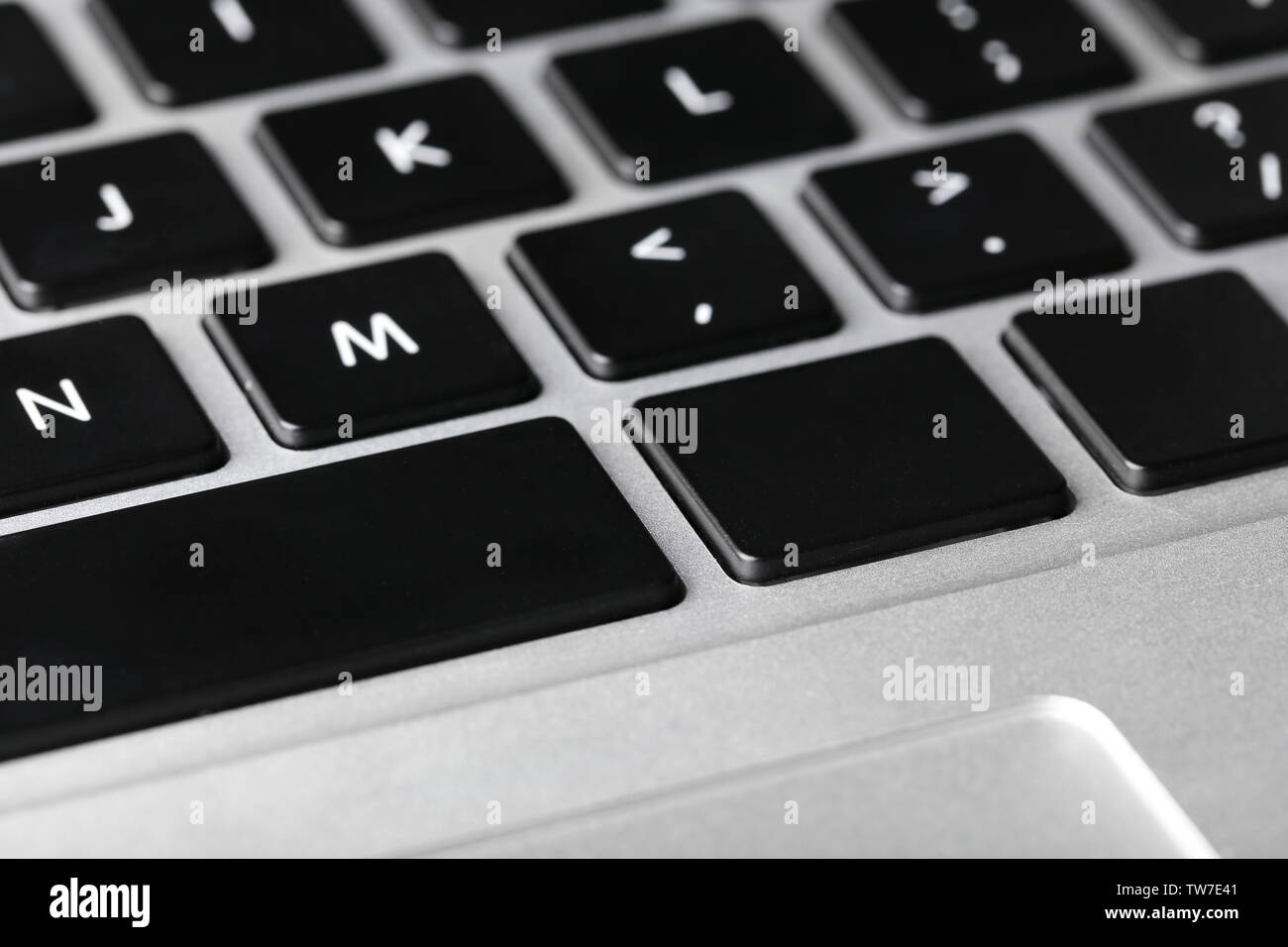 Modern laptop keyboard, close up Stock Photo - Alamy