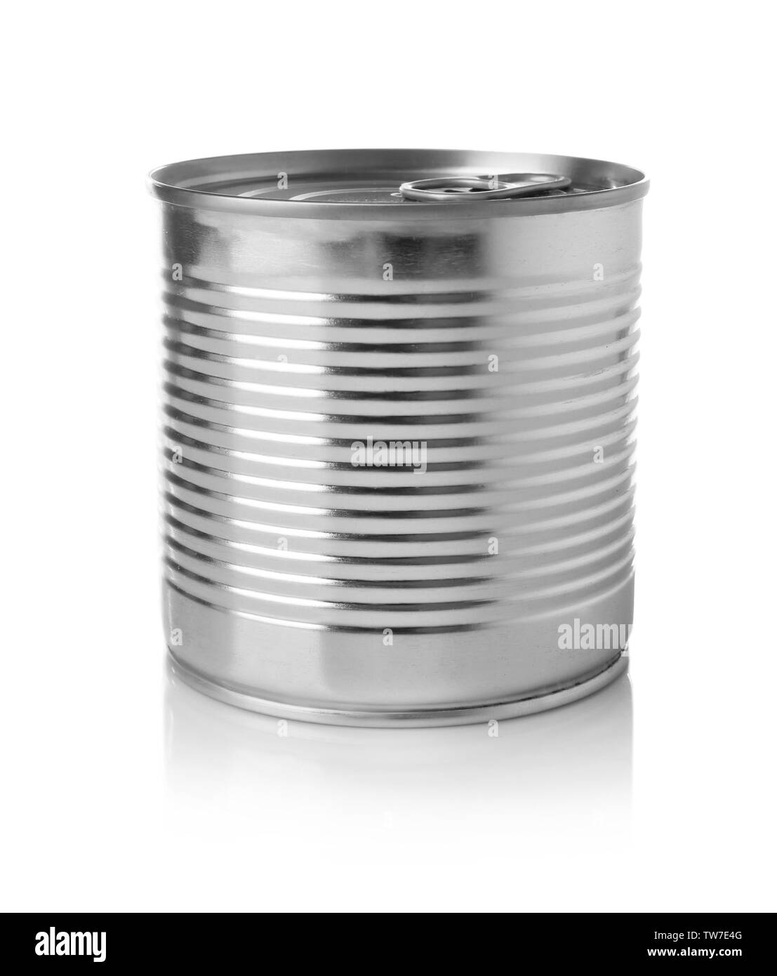 Tin can, isolated on white Stock Photo - Alamy