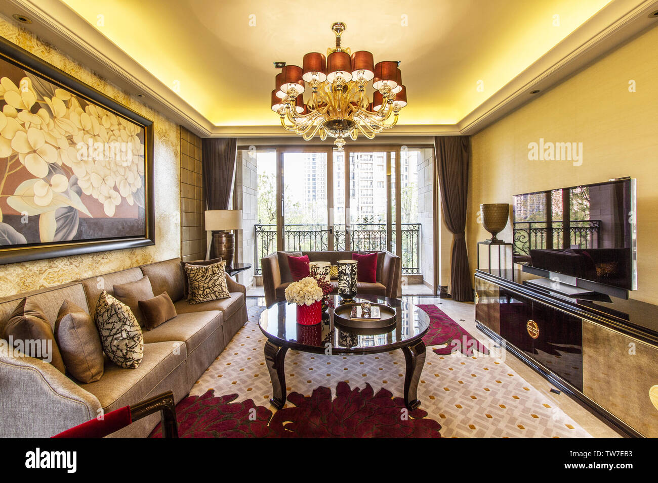 The interior design of the living room gives the creator infinite ...