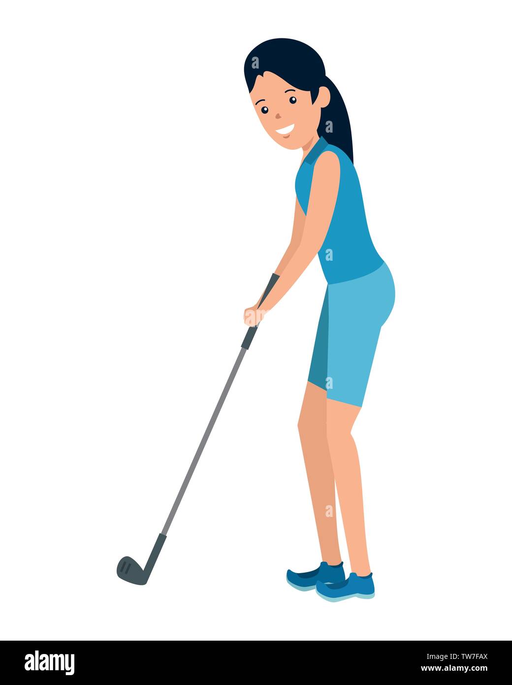 Golfer girl Stock Vector Images - Alamy