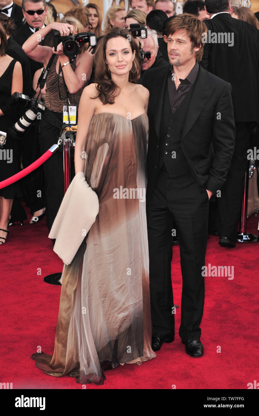LOS ANGELES, CA. January 27, 2008: Angelina Jolie & Brad Pitt at the ...