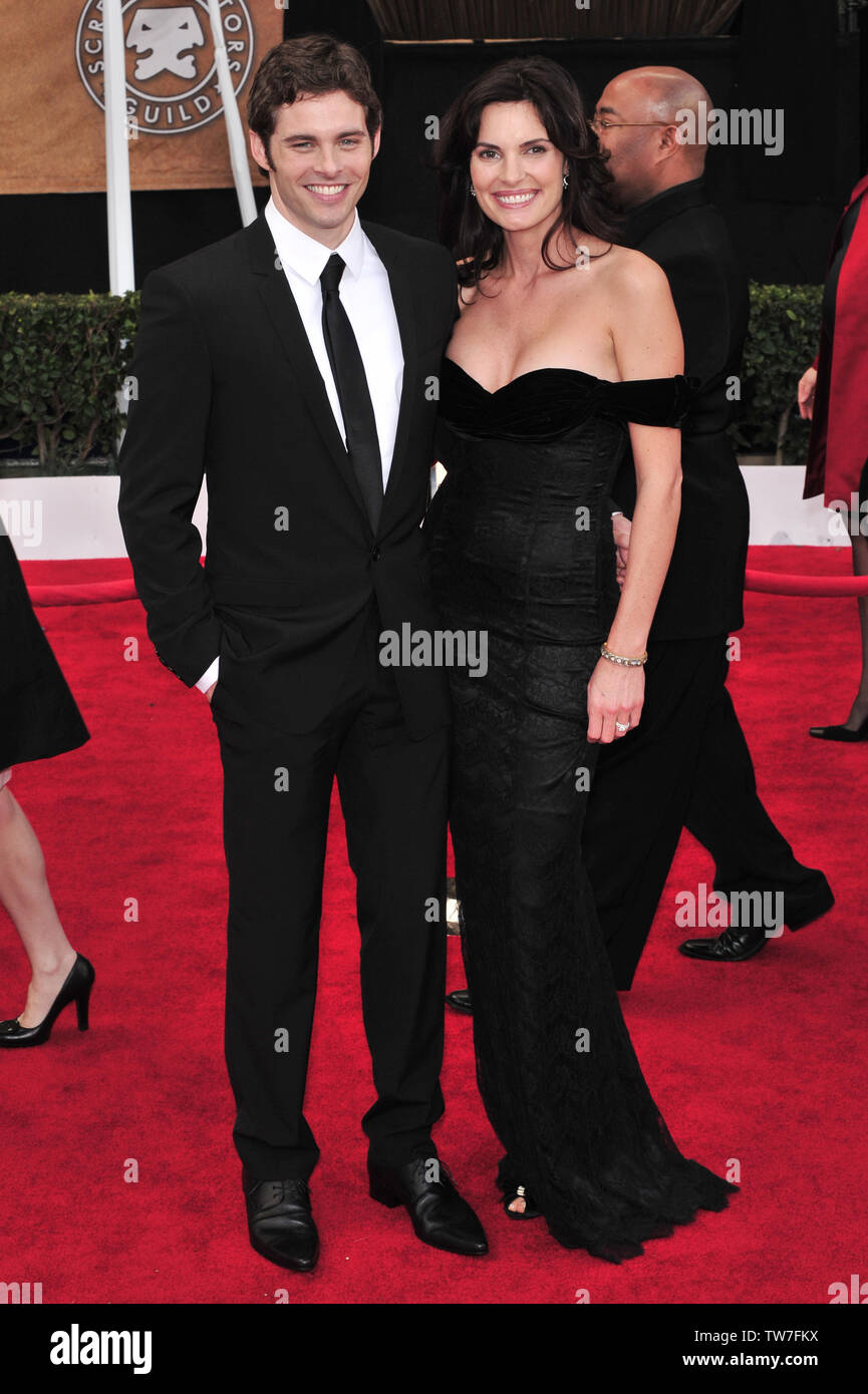 LOS ANGELES, CA. January 27, 2008: James Marsden & wife Lisa Linde at ...