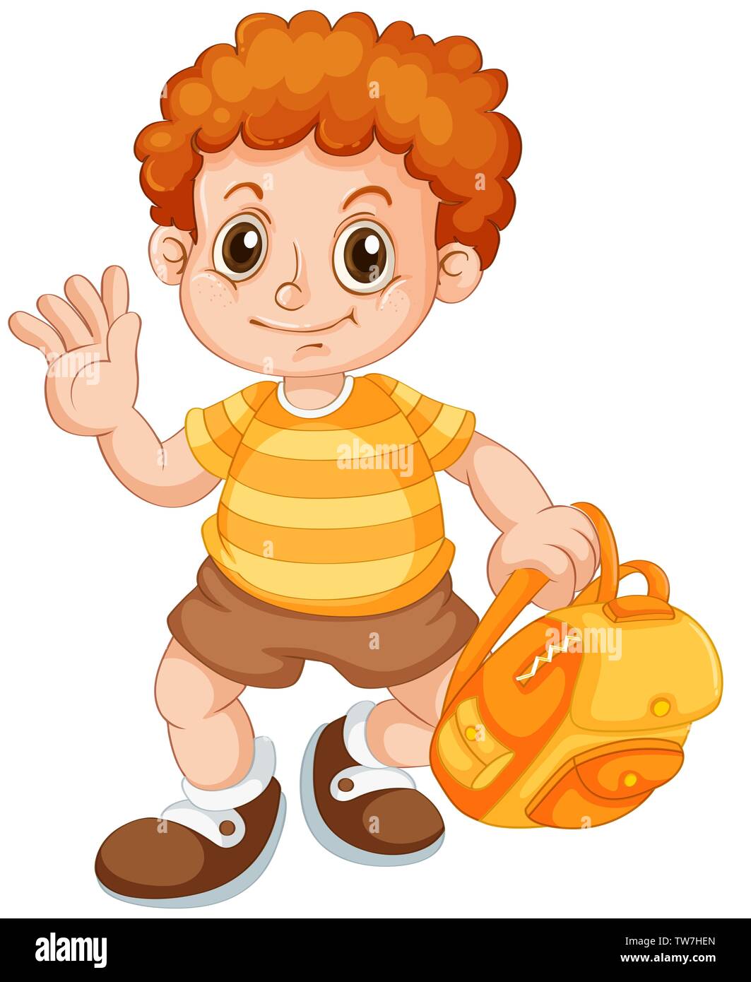 A boy on white background illustration Stock Vector Image & Art - Alamy