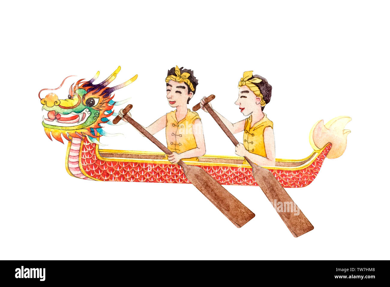 Dragon Boat Festival Zongzi dragon boat bamboo illustration lotus ...