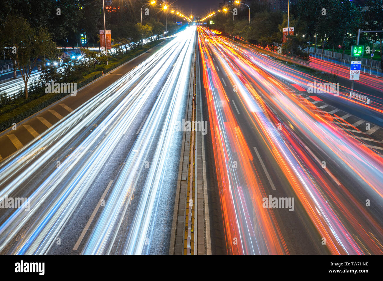 Traffic on highway beijing night hi-res stock photography and images ...