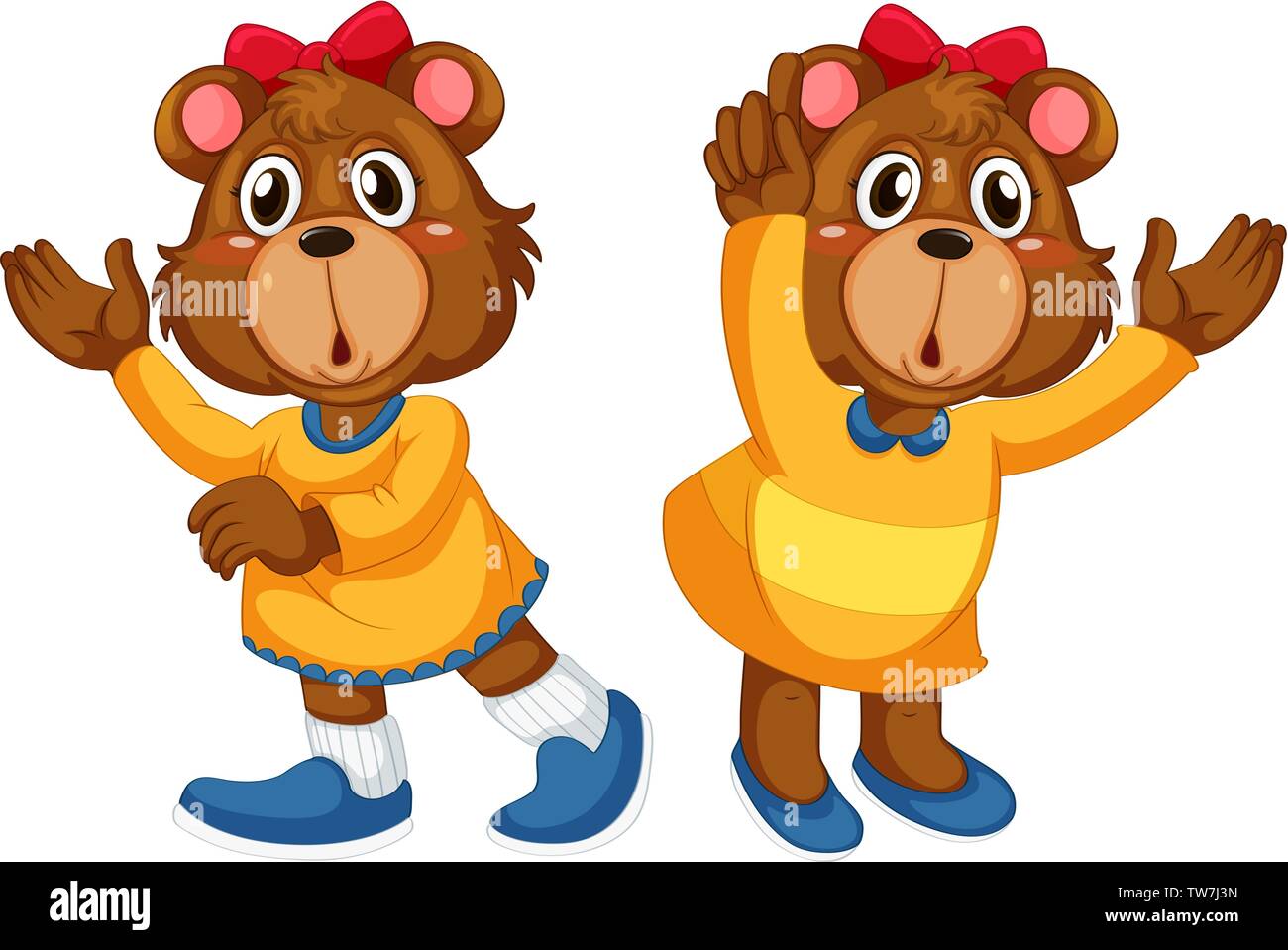 Set of surprise bear illustration Stock Vector Image & Art - Alamy