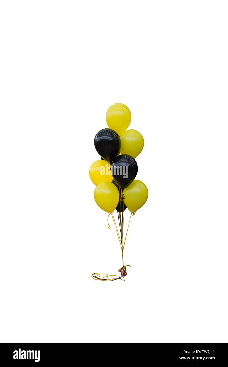 isolated bunch of balloons against white Stock Photo - Alamy