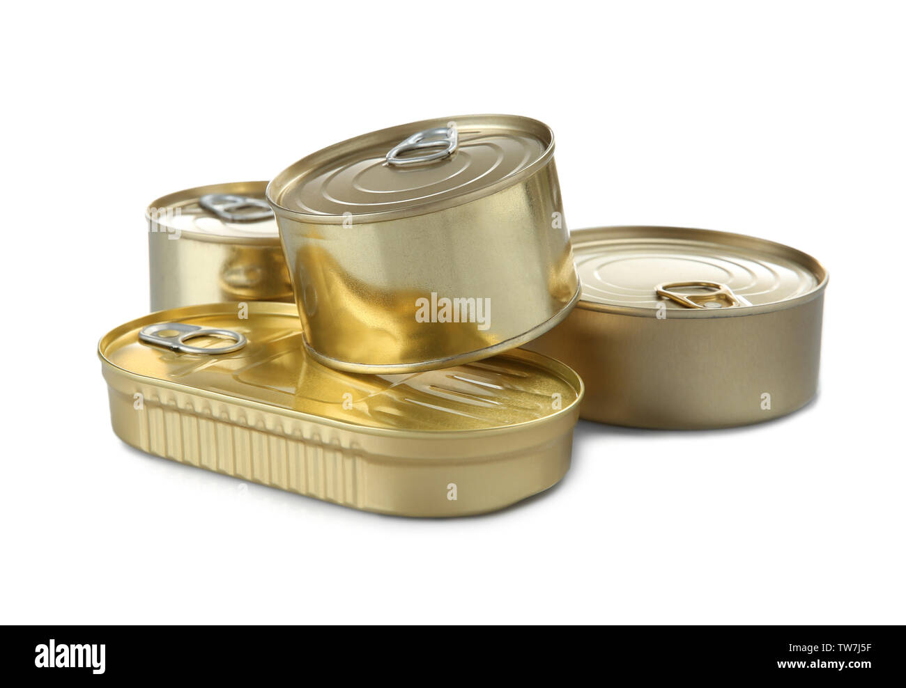 Tin cans different canned Cut Out Stock Images & Pictures - Alamy