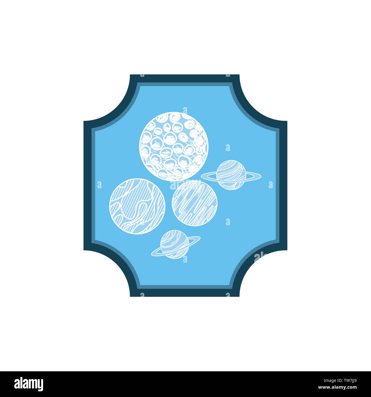 frame with planets of the solar system Stock Vector Image & Art - Alamy