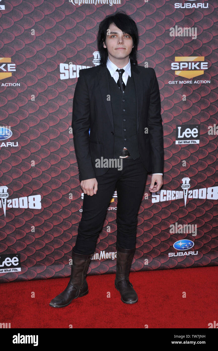 LOS ANGELES, CA. October 18, 2008: Gerard Way at Spike TV's Scream 2008 ...