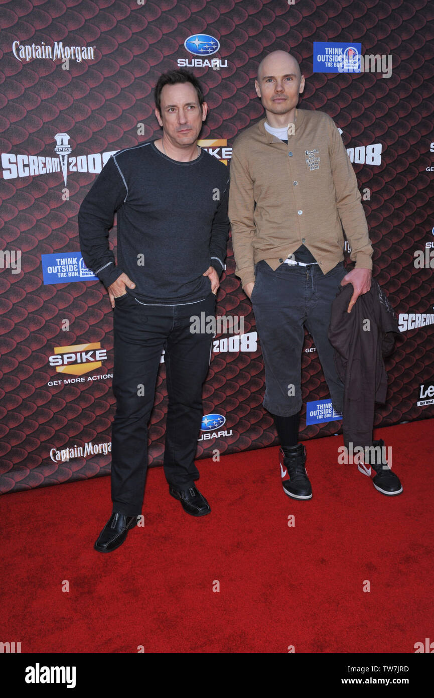 LOS ANGELES, CA. October 18, 2008: Smashing Pumpkins stars Billy Corgan ...